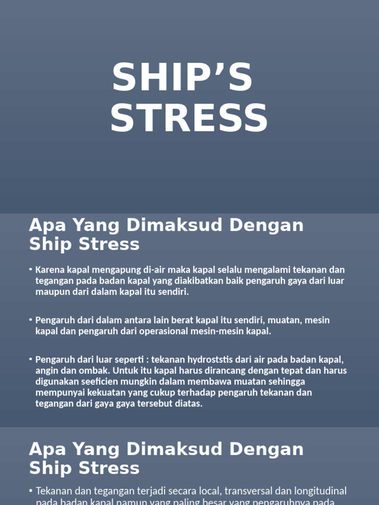 Ship's Stress | PDF