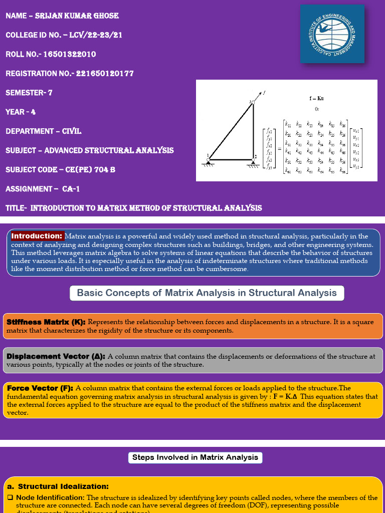 Advanced Structural Analysis - Ce (Pe) 704B | PDF