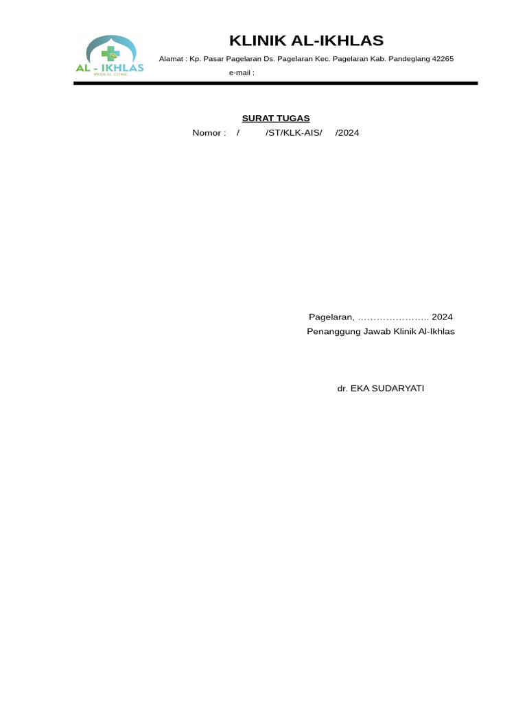 Template Surat Tugas Pdf