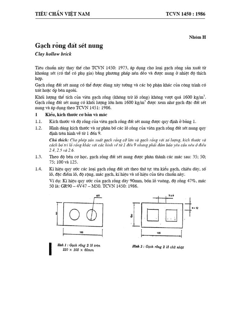 TCVN1450-1986-gach Rong Dat Set Nung | PDF