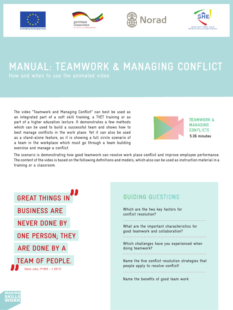 Module 03 - Teamwork and Managing Conflict | PDF