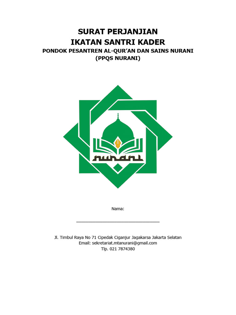 Surat Perjanjian Kader | PDF