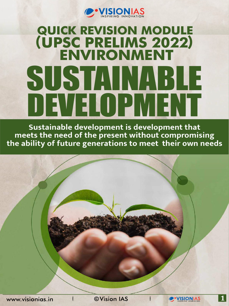 Sustainable Development Overview for UPSC | PDF | Sustainability ...
