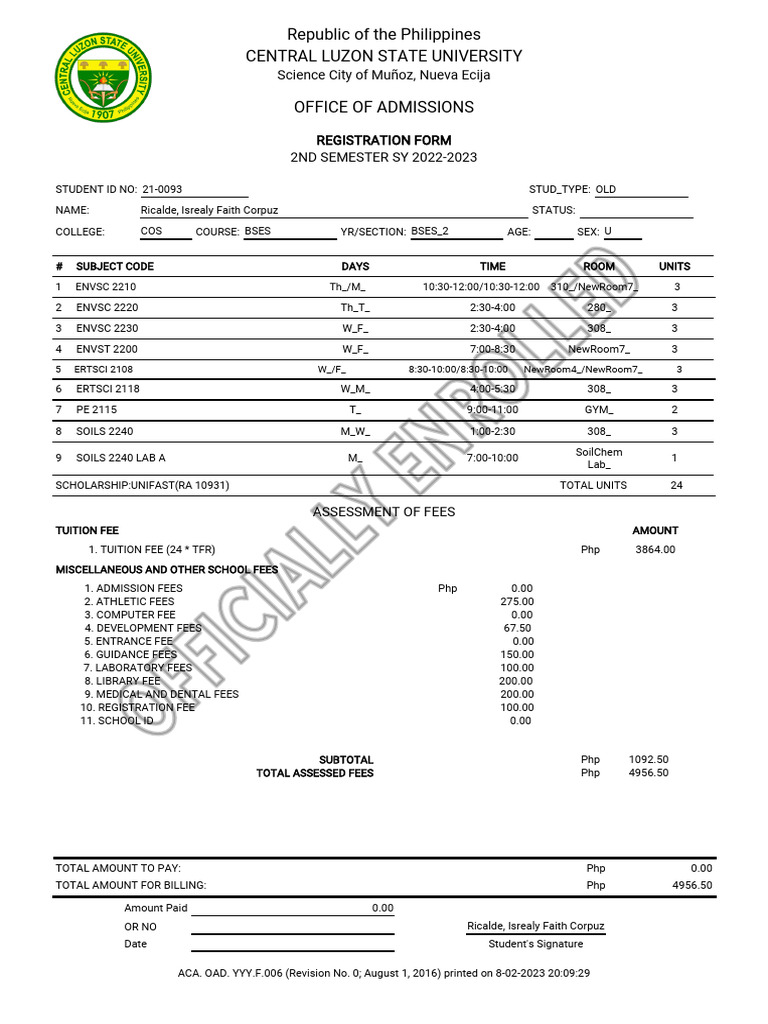 2nd sem form 6 | PDF