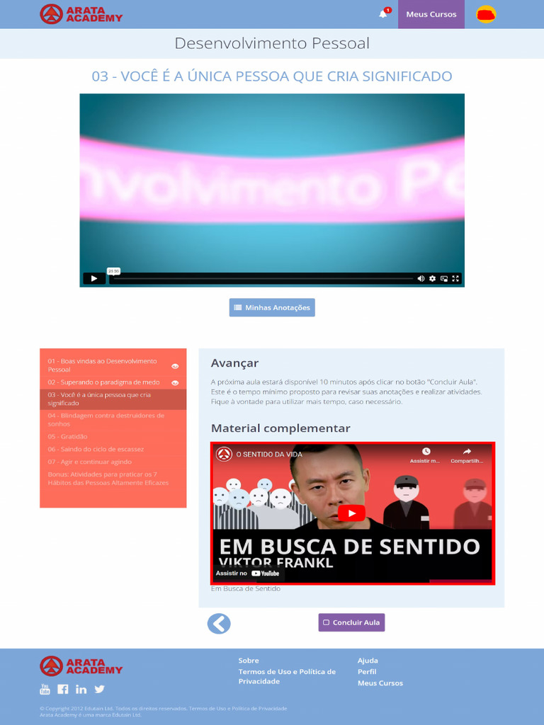 03 - Você É A Única Pessoa Que Cria Significado | PDF