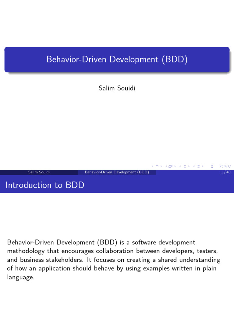 BDD Process | PDF
