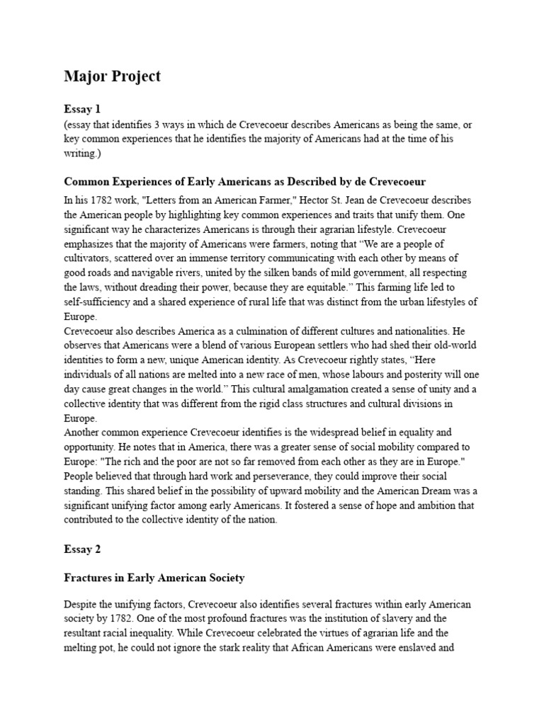 Gsu Hist Major Project | PDF