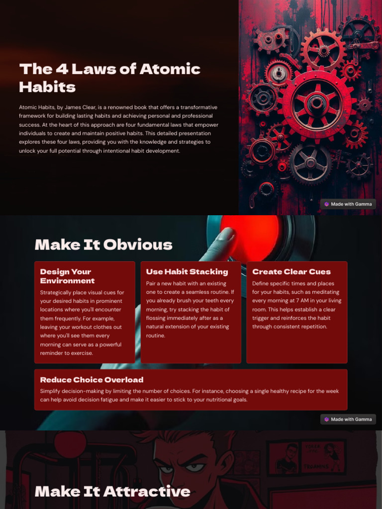 The 4 Laws of Atomic Habits | PDF | Habits | Motivation