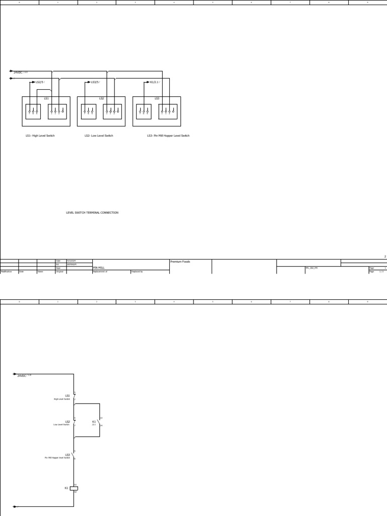Pin Mill Electrical Diagram | PDF | Components | Electric Power