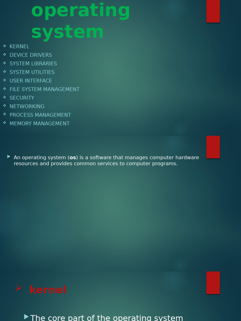 Components of Operating System All | PDF