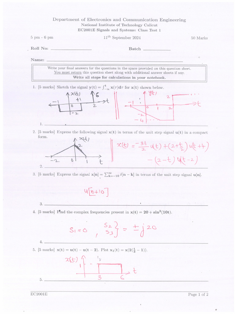 ClassTest1 Solution | PDF