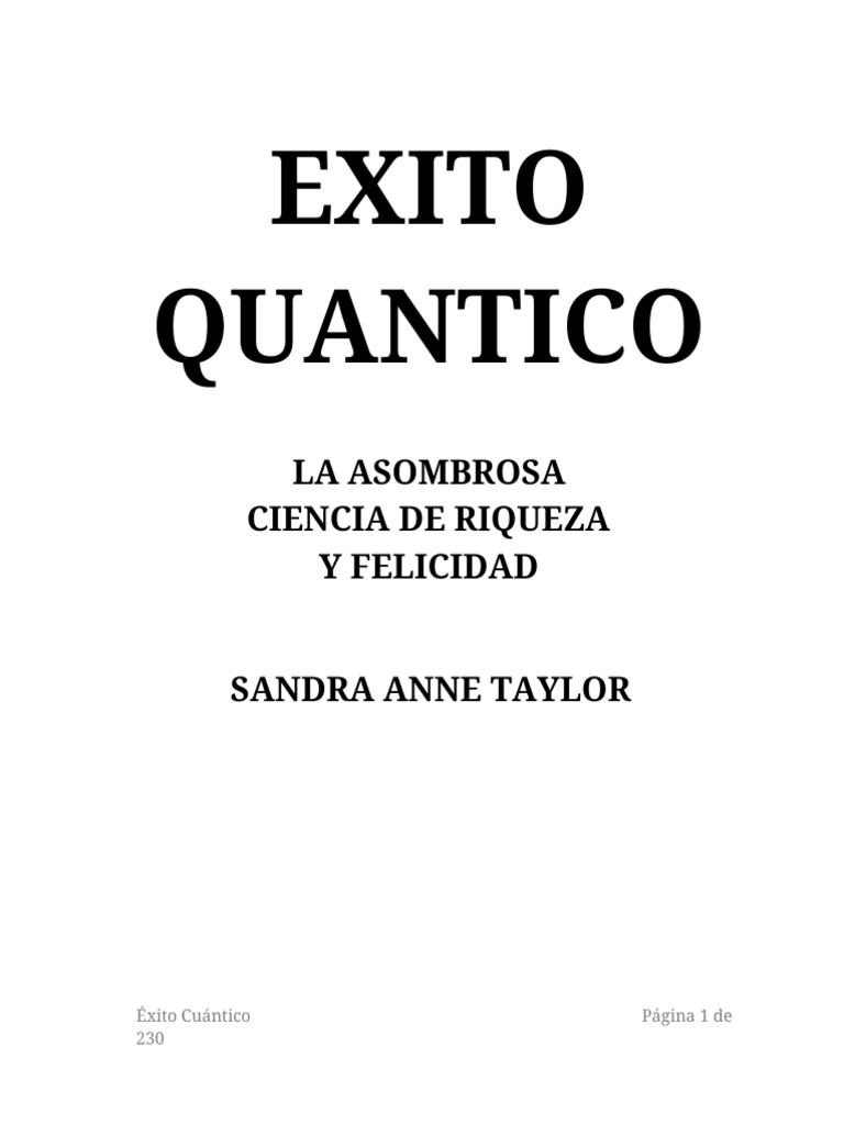 Sandra Anne Taylor - Exito Cuantico | PDF