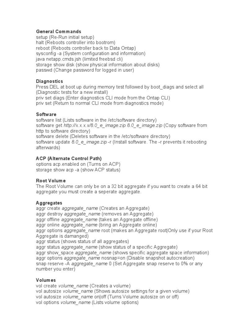 Netapp Commands | PDF | Utility Software | System Software