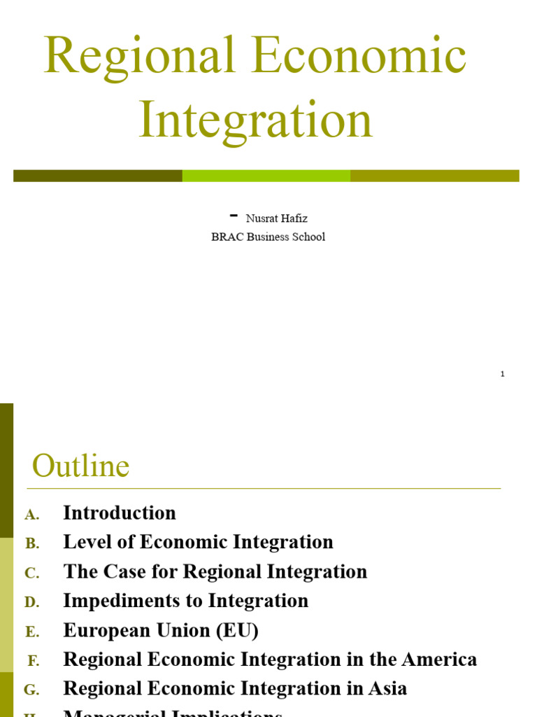 Topic10Regional Economic Integration - Pptx-Merged | PDF