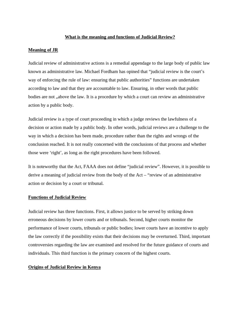 JUDICIAL REVIEW - Teaching | PDF
