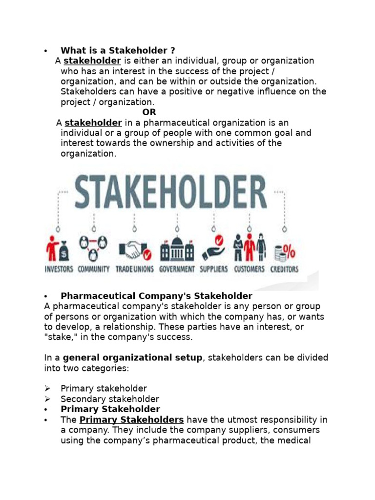 Stakeholders Document | PDF | Stakeholder (Corporate) | Career & Growth