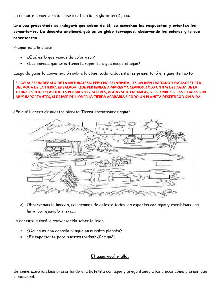 Sec El Agua Potable 3°ByC | PDF