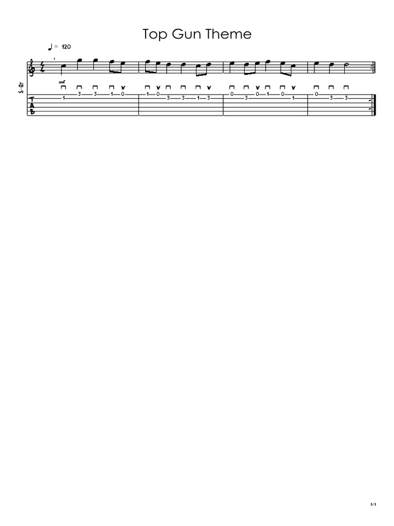 Top Gun Theme | PDF