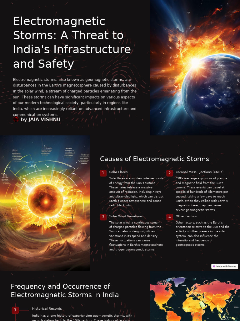 Electromagnetic Storms A Threat To Indias Infrastructure and Safety | PDF