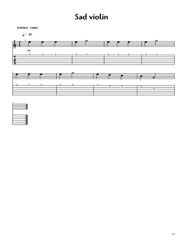 Sad Violin | PDF