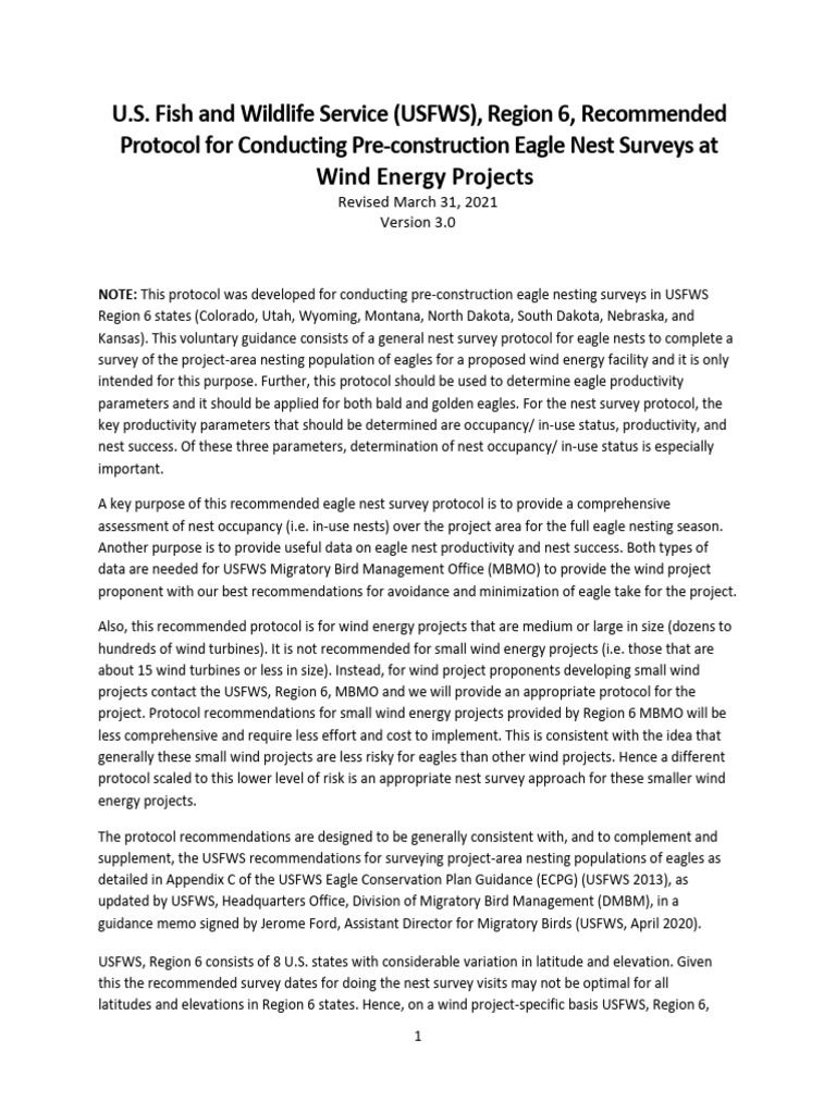 Usfws-R6-Eagle-Nest-Survey Protocol-Recommendations-Wind-Energy ...
