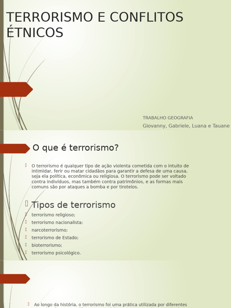 Terrorismo e Conflitos Étnicos-2 | PDF