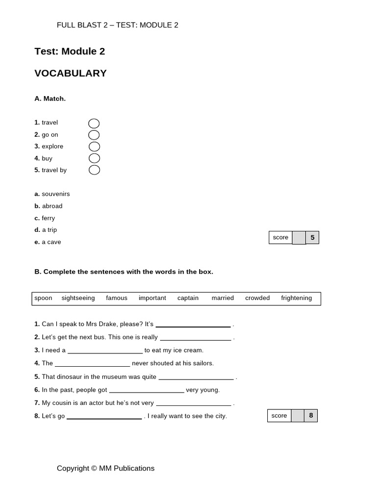 Full Blast 2 - Tests - Mod 2 | PDF