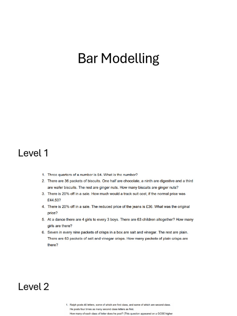 Bar Modelling | PDF