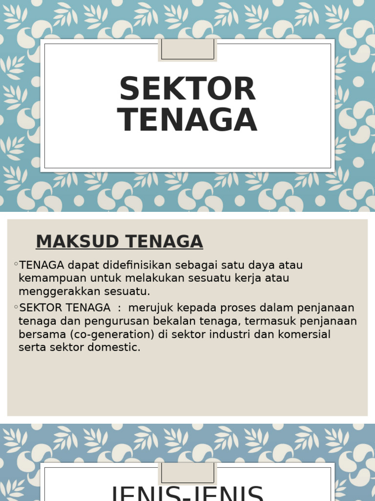 New Sektor Tenaga | PDF