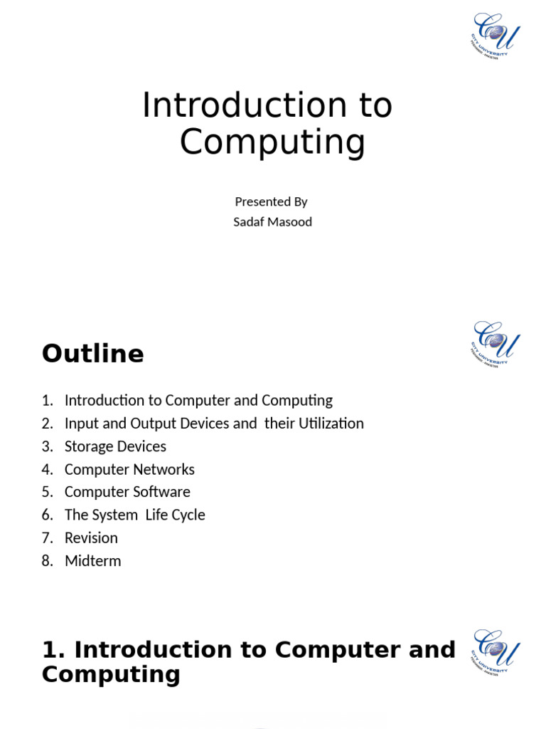 Intro To Computing Lec 1 | PDF