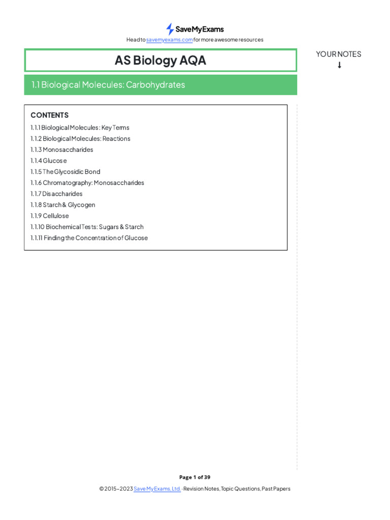 Biological Molecules | PDF