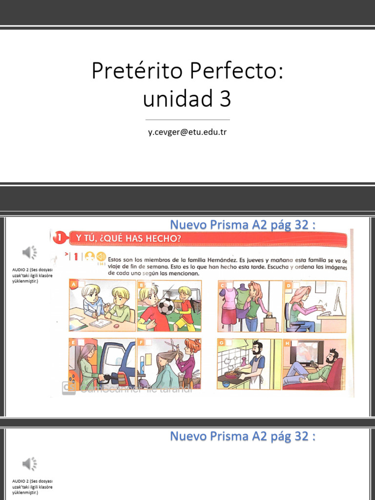 Pretérito Perfecto UNIDAD 3 | PDF