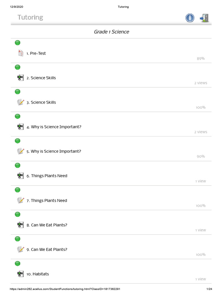 Grade 1 - Science | PDF