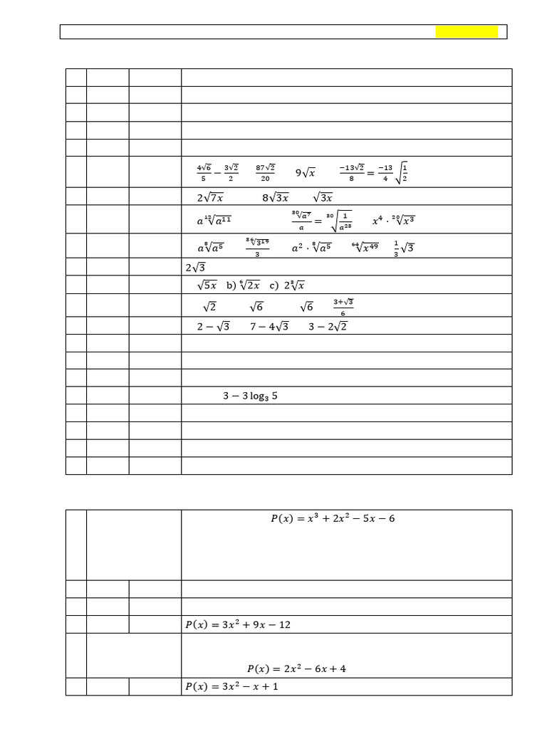 1 EVA EJERCICIOS&SOLUCIONES 1ºBACH 2023-24 Nuevo | PDF | Matemáticas | Álgebra