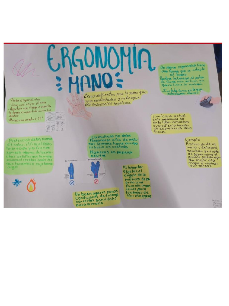 Cartel Ergonomía de Mano | PDF
