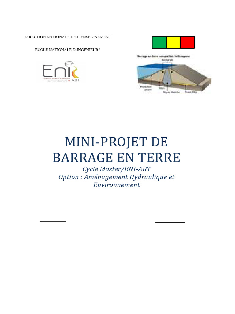 Mini Projet Barrage en Terre - PIERRE - 2017 | PDF