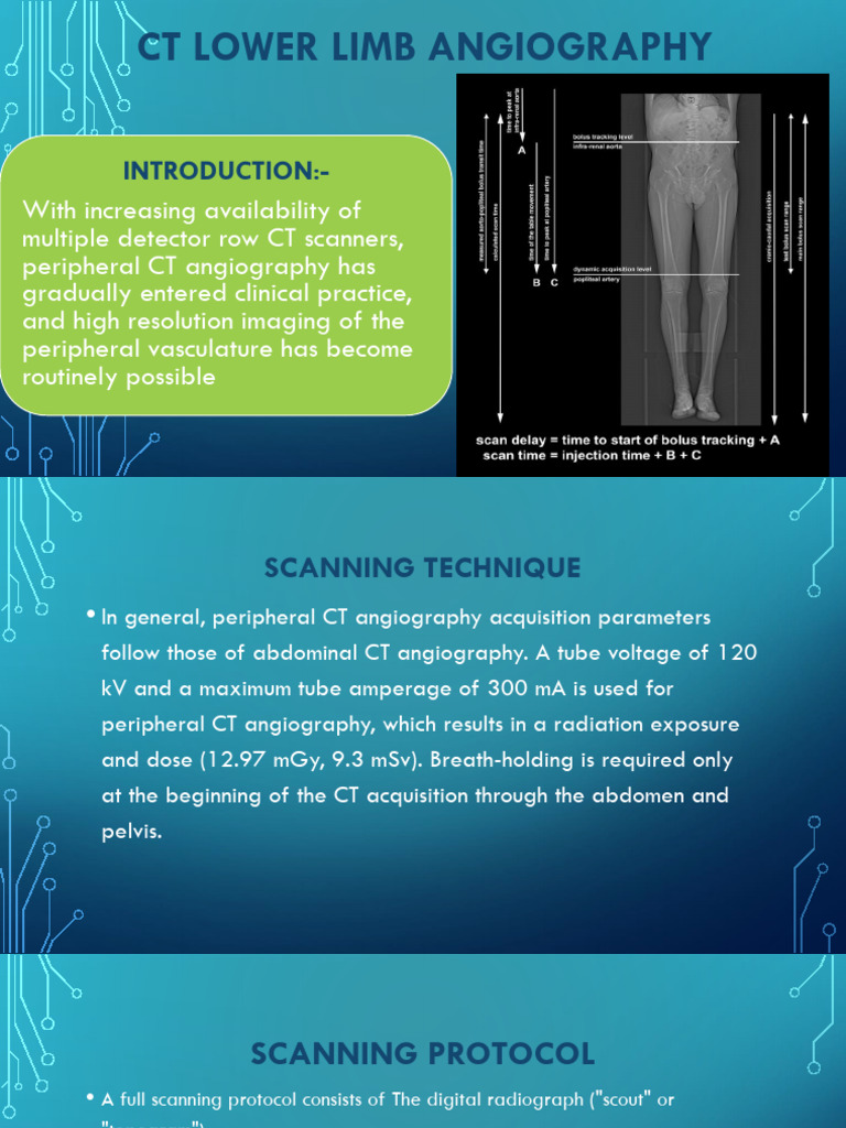 CT Lower Limb Angiography | PDF
