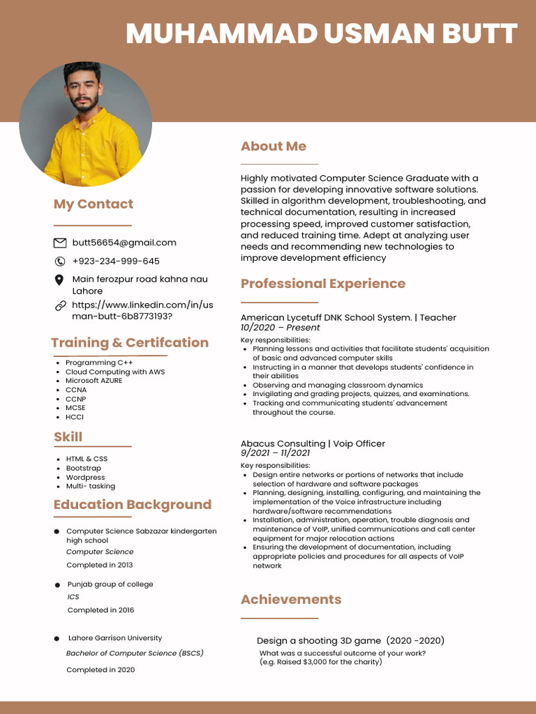 Muhammad Usman Butt - 2 | PDF