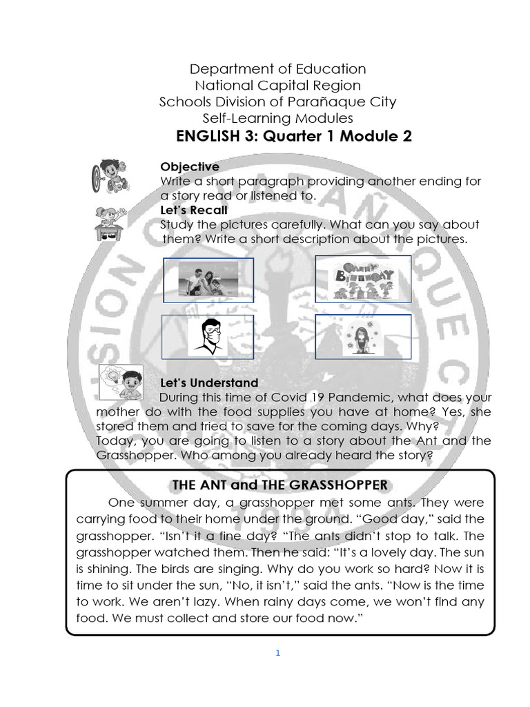 English 3 Quarter 1 Module 2 2 | PDF