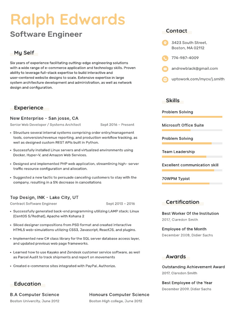 Resume Software Developer@2x | PDF