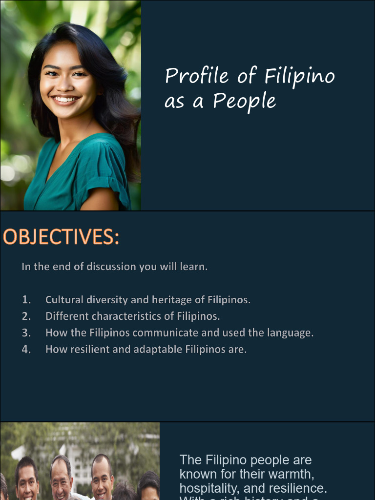 Profile of Filipino As A People | PDF | Philippines | Nonverbal ...