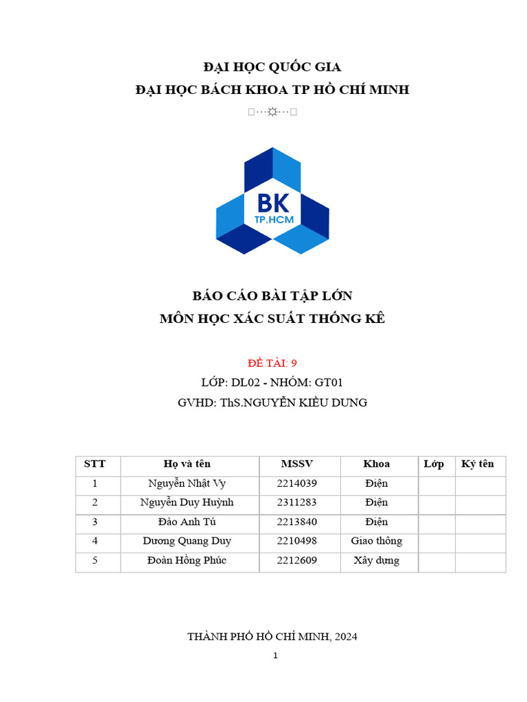 BTL XSTK 5 | PDF