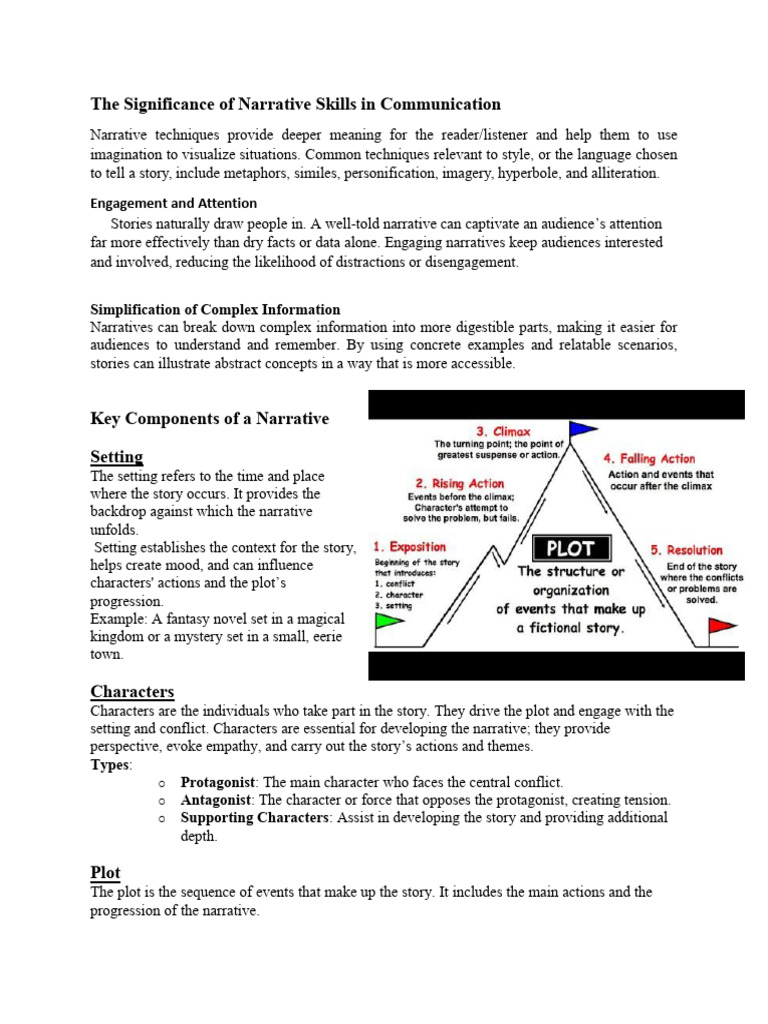 Narrative Skills Notes | PDF