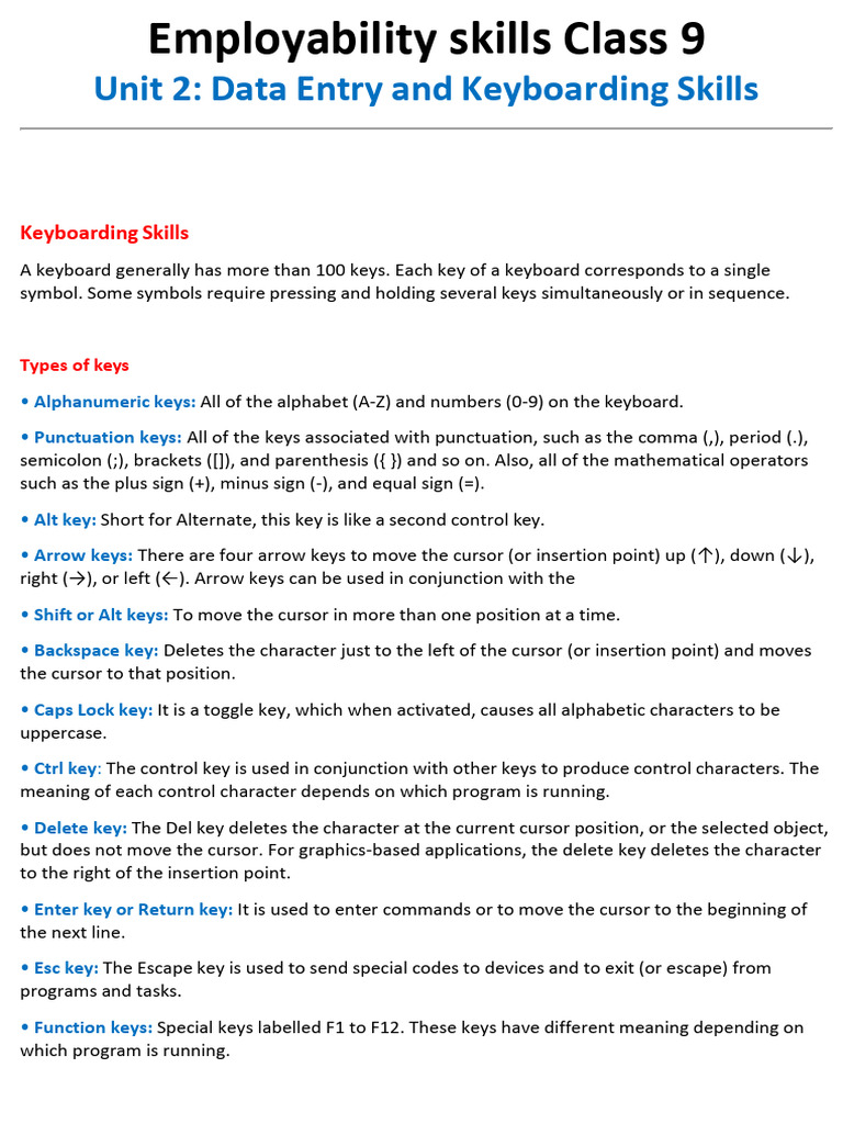 Unit-2 Data Entry | PDF