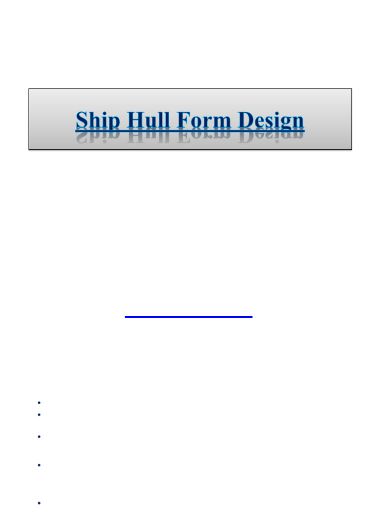 Hull Form | PDF