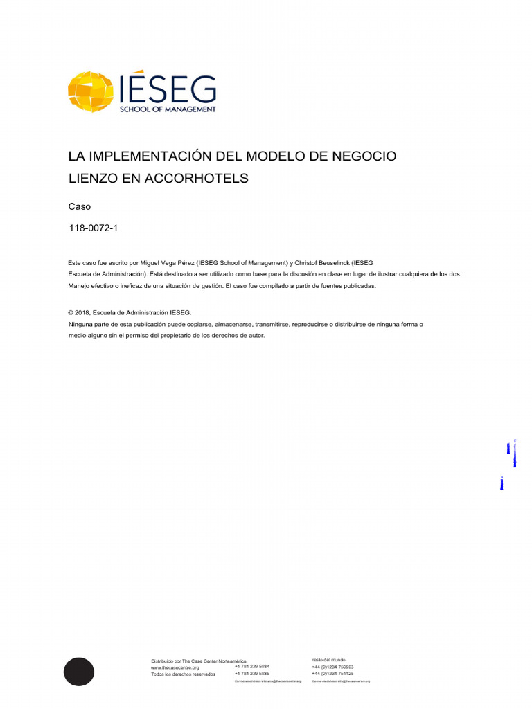 Caso 1 - Accor Hotels (Español) | PDF