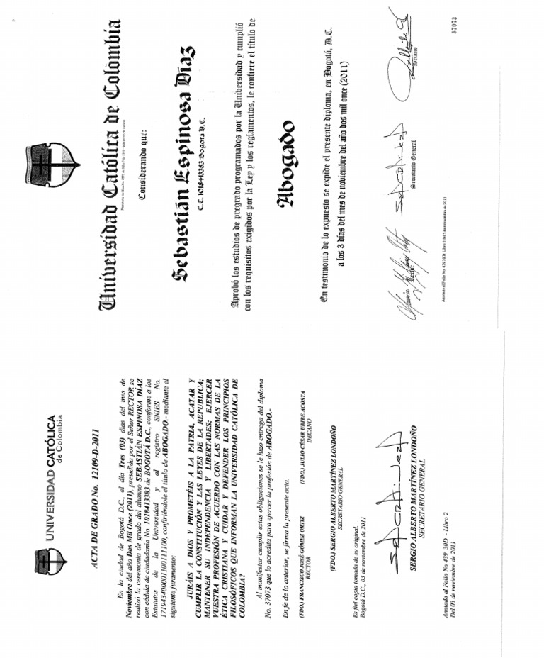 Scanner - Diploma - Acta de Grado | PDF