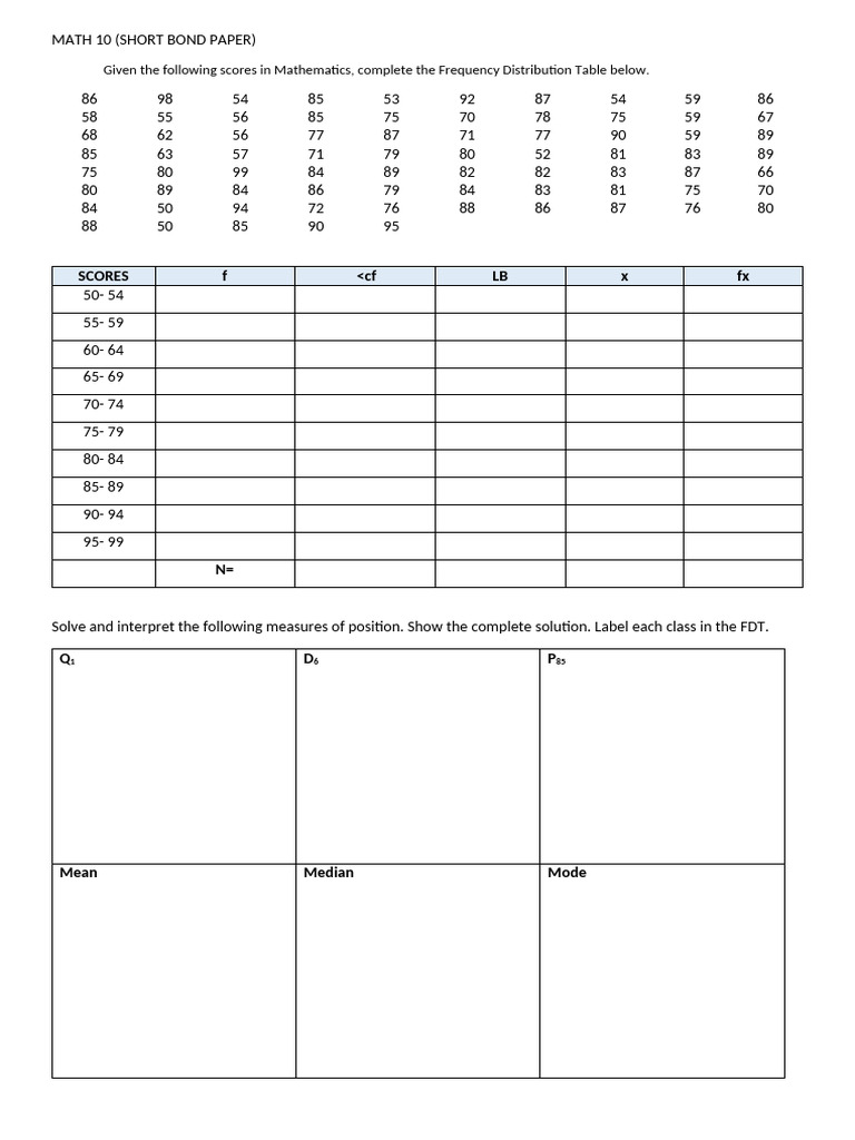 INTERVENTION MATH-10 Quantiles Grouped | PDF