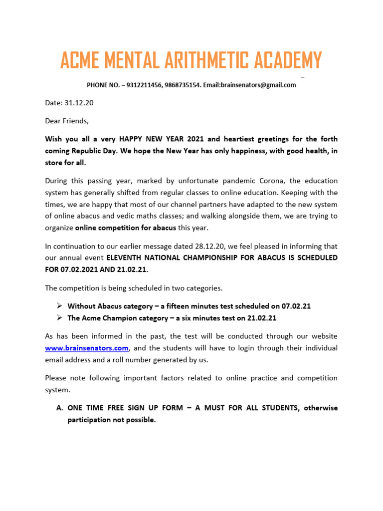 Letter for CIs | PDF