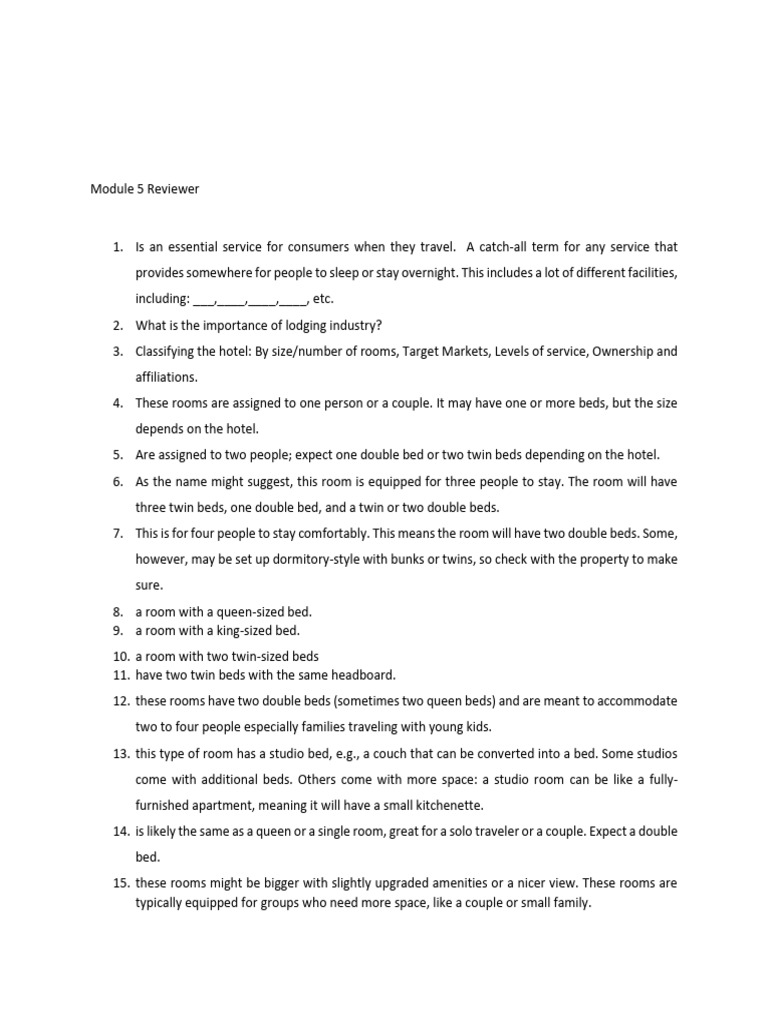 Module 5 Reviewer | PDF